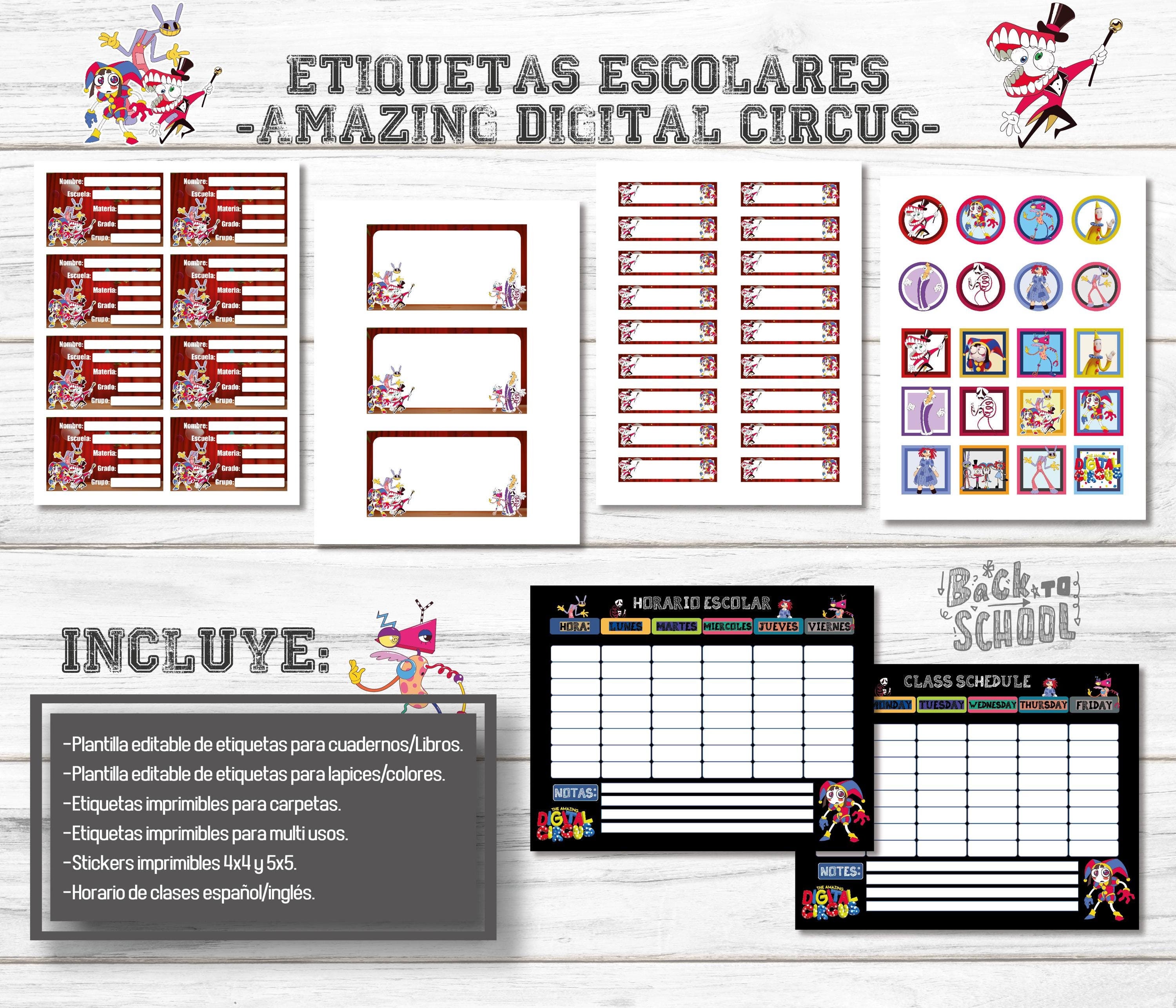 9 Etiquetas Escolares Para Imprimir Para Libros Y Cuadernos Etsy