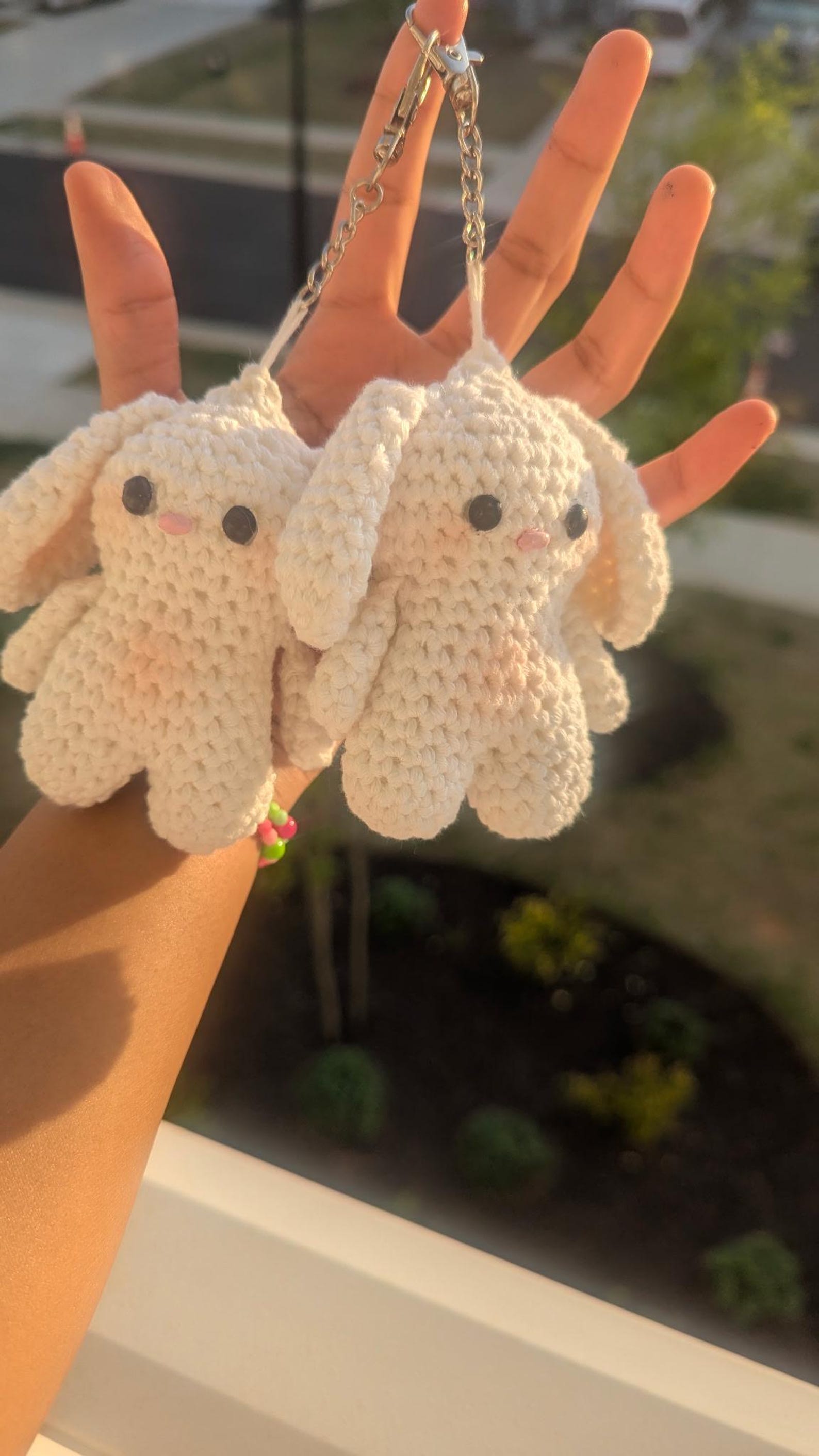 Crochet Bunny Keychains - Etsy