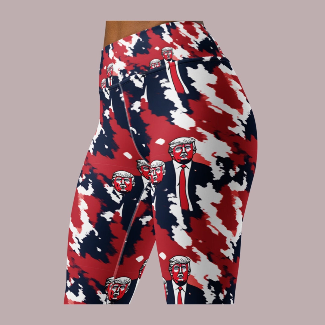 UPF 50 YOGA Pants Donald Trump Stylish Original Design USA Colored Camo ...