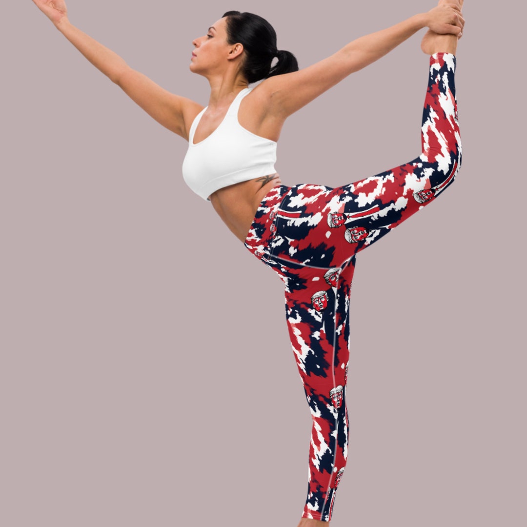 Donald Trump MAGA Yoga Pants Stylish Original Design USA Colored Camo ...