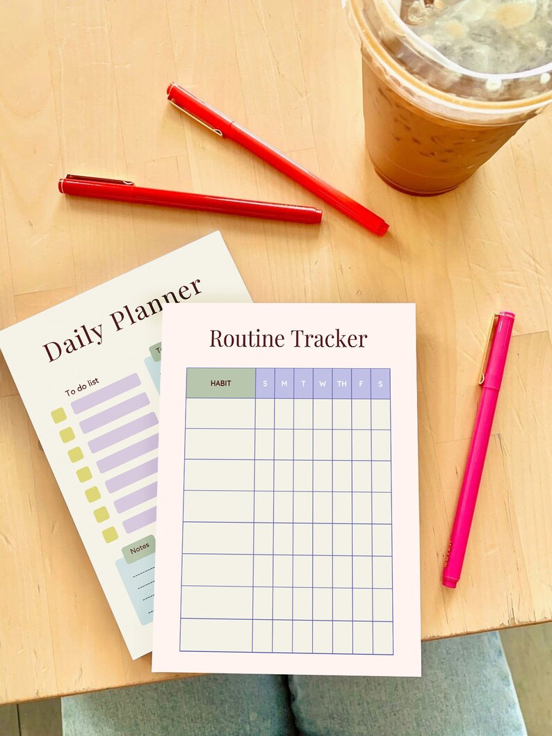 Routine Tracker Notepad Weekly Habits, 50 Sheets, 5 X 7inches, Spring ...