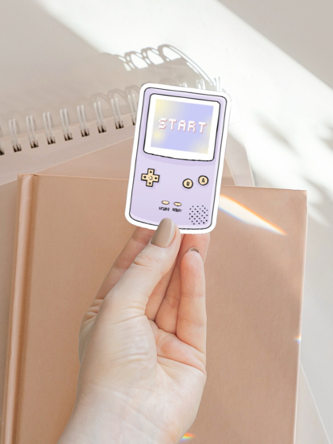Purple Gameboy Sticker, Cute Gift, Kindle/laptop Sticker, Girly, Gaming ...
