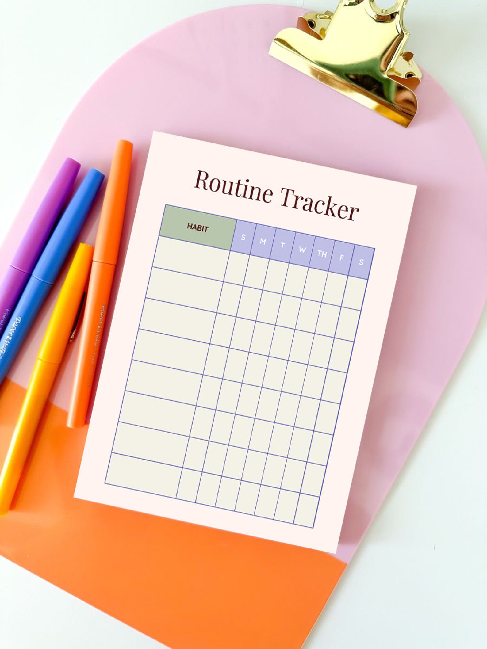 Routine Tracker Notepad Weekly Habits, 50 Sheets, 5 X 7inches, Spring ...