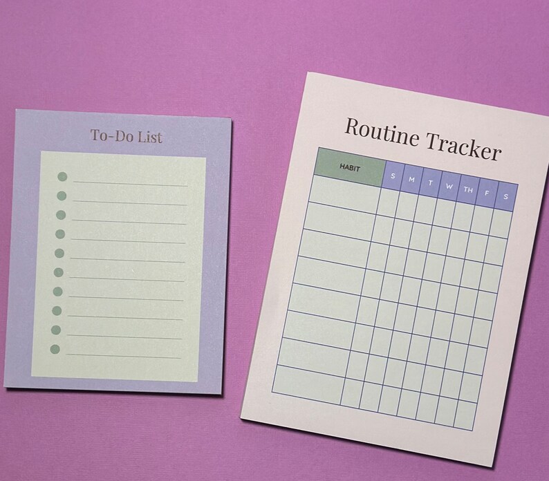 Routine Tracker Notepad Weekly Habits, 50 Sheets, 5 X 7inches, Spring ...