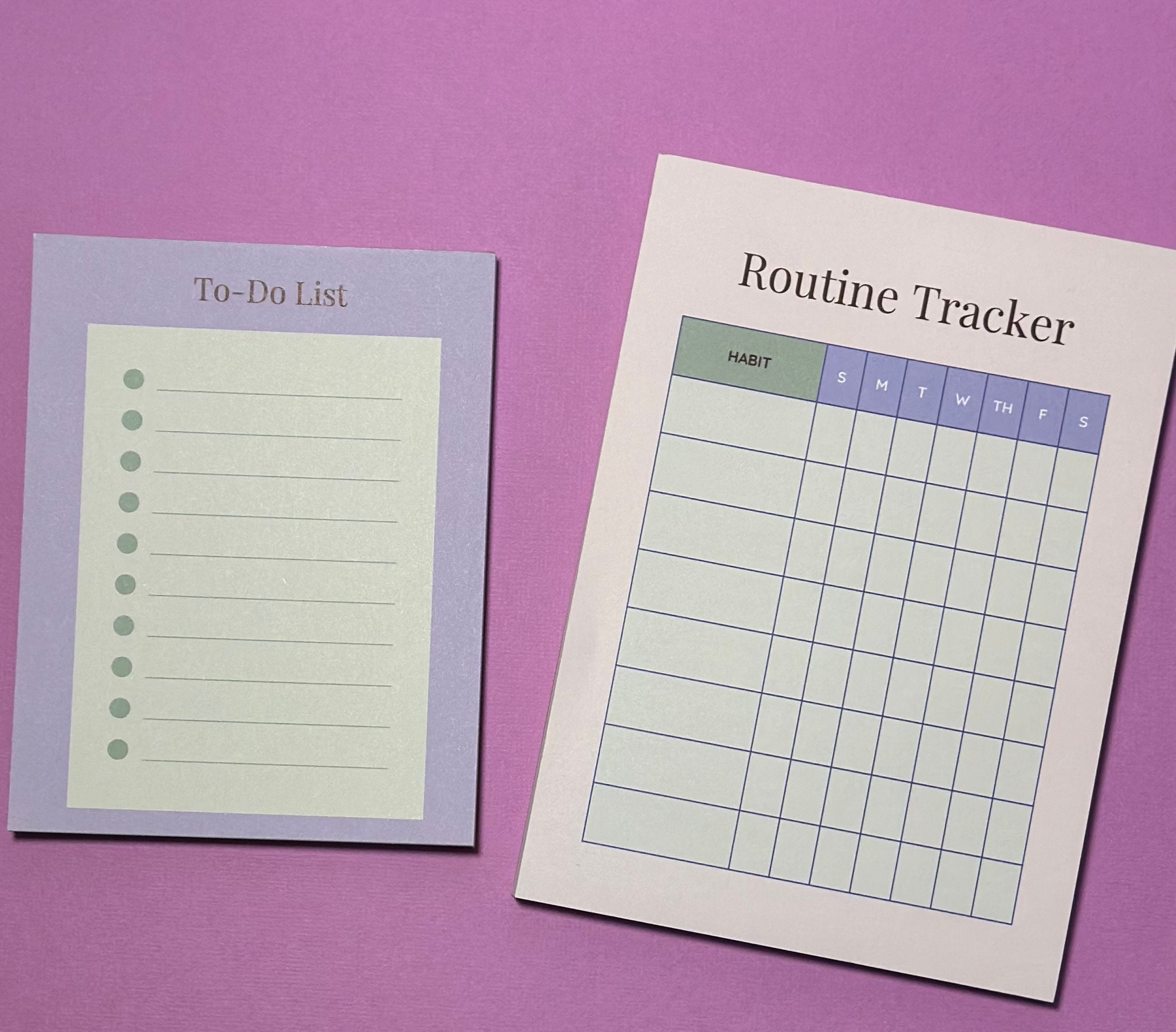 Routine Tracker Notepad Weekly Habits, 50 Sheets, 5 X 7inches, Spring ...