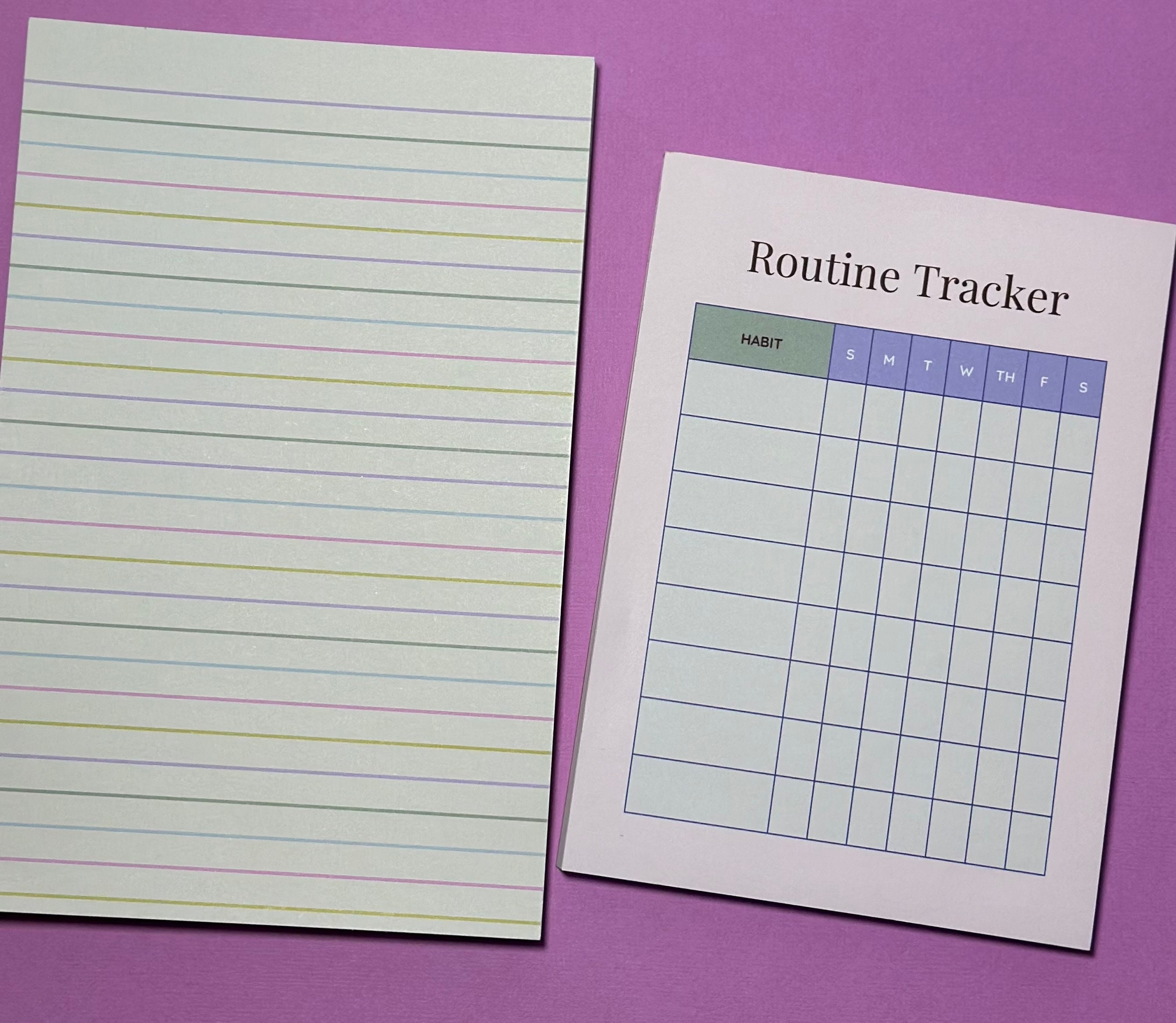 Routine Tracker Notepad Weekly Habits, 50 Sheets, 5 X 7inches, Spring ...
