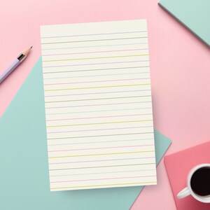 Colorful Notepad, Lined Notepad, Aesthetic Notepad, 50 Sheet Notepad ...