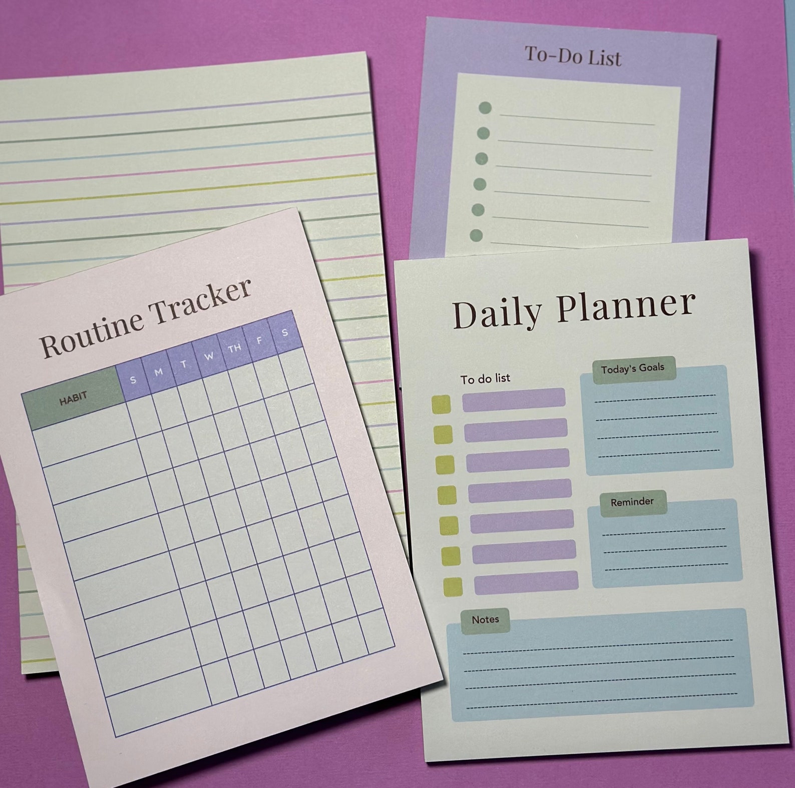 Routine Tracker Notepad Weekly Habits, 50 Sheets, 5 X 7inches, Spring ...