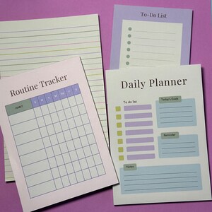 Routine Tracker Notepad - Weekly Habits, 50 Sheets, 5 X 7inches, Spring ...