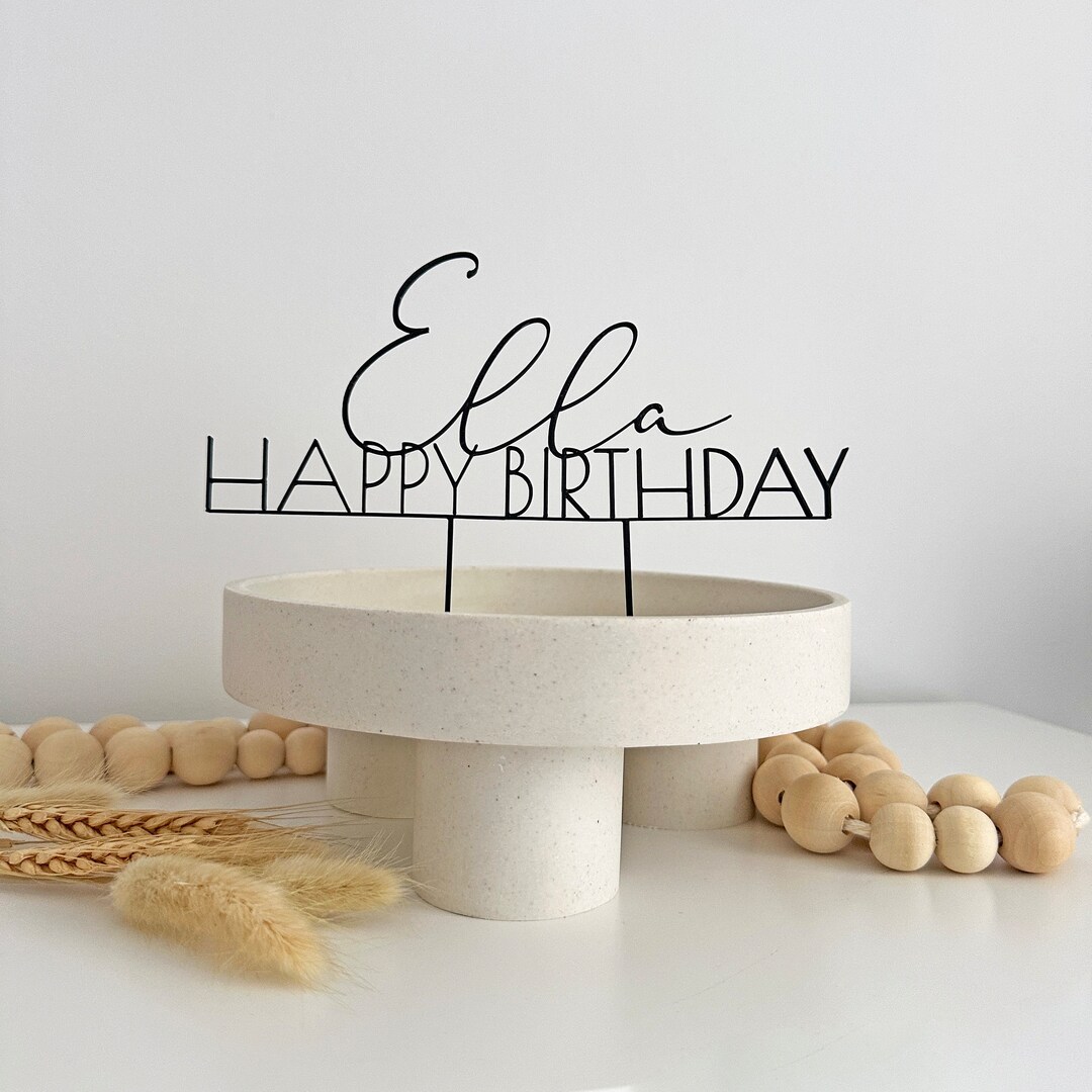 Personalised Birthday Cake Topper 3D Printed - Etsy