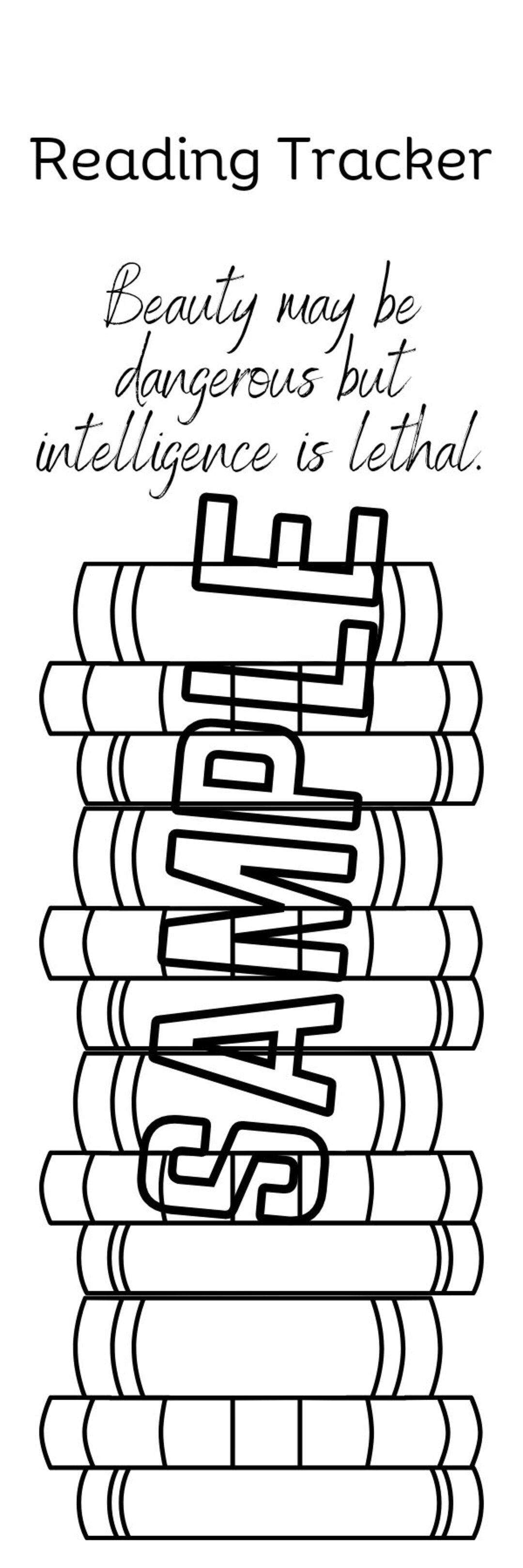 Printable Bookmark Reading Tracker - Coloring Bookmark - Etsy UK