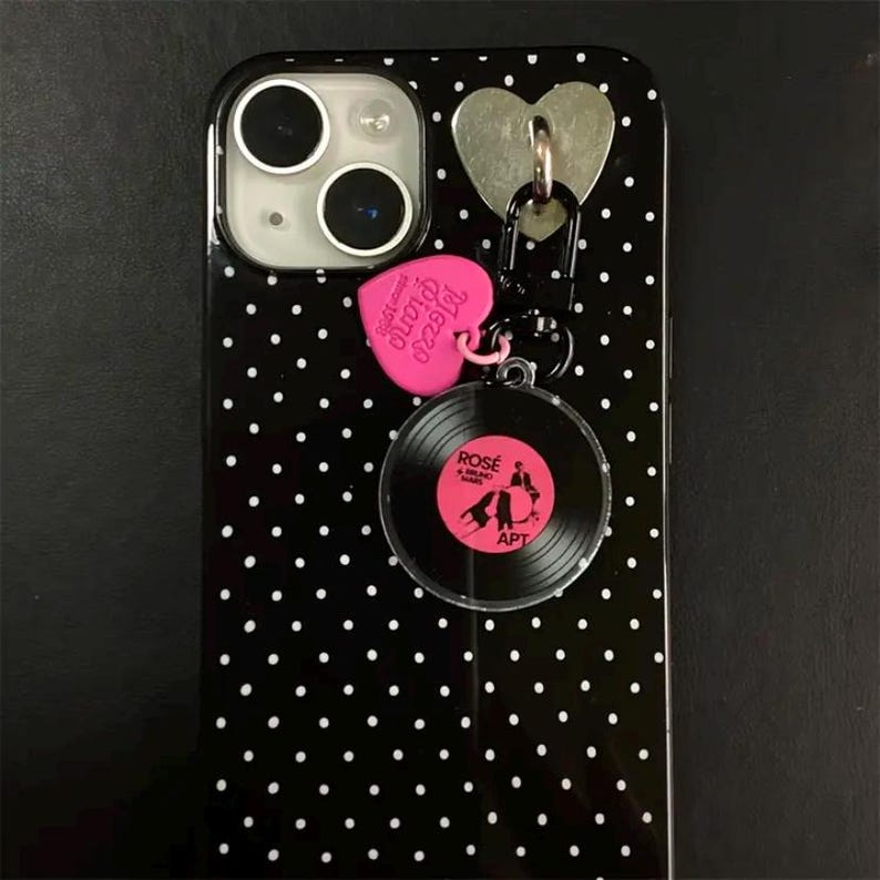 Blackpink Rosé and Bruno Mars APT Song Cover Vinyl Keychain / Phone ...