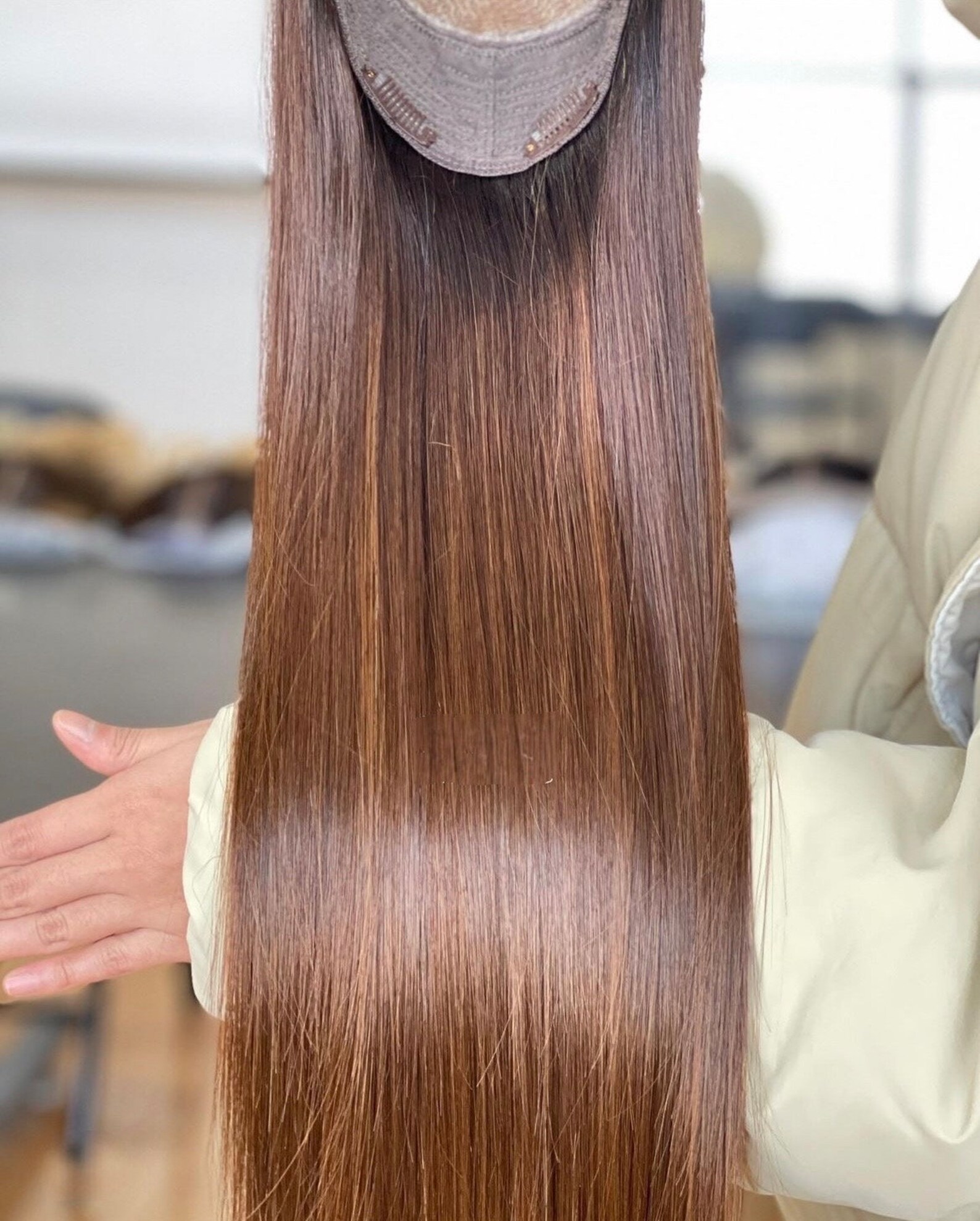 Custom Brown 20inch Volume Natural Hair Enhancement Mini Wig and ...