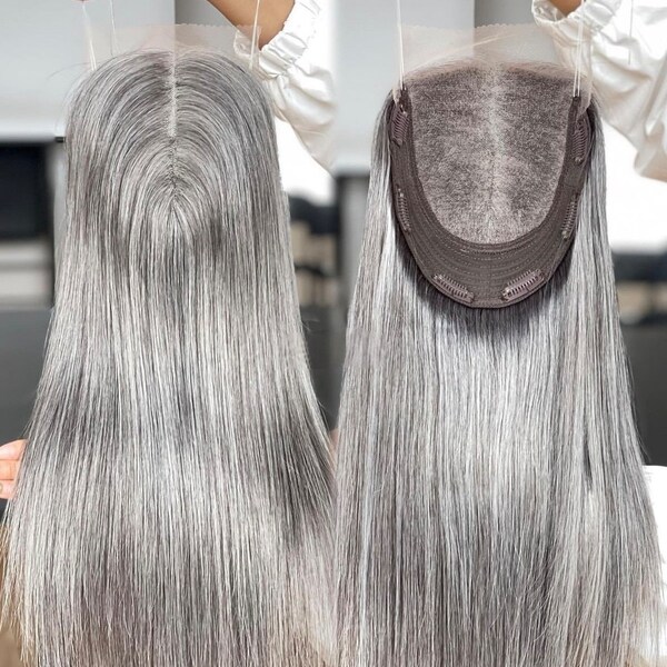 Grey Hair Topper - Etsy