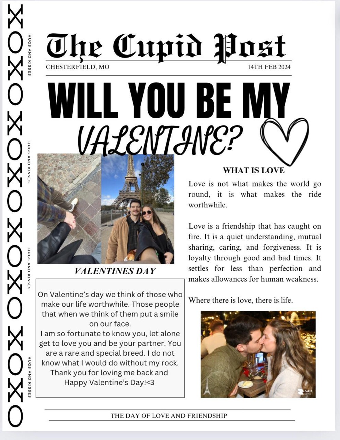 Digital Newspaper Journal Template. Valentines Day - Etsy