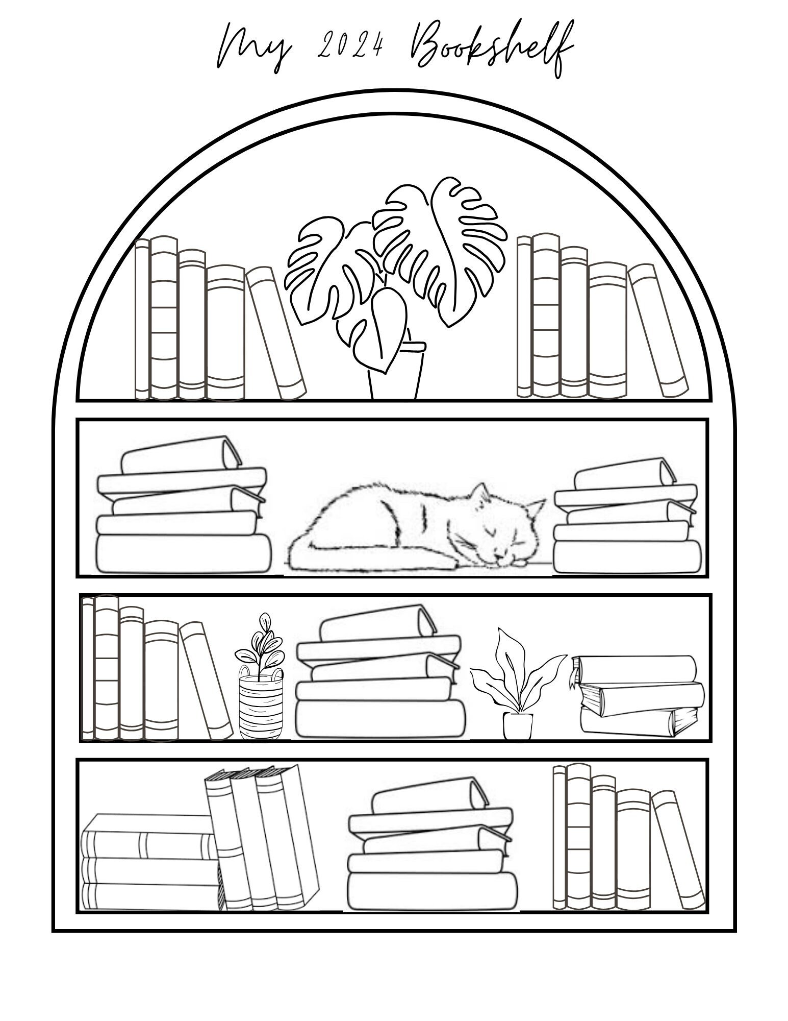 Printable Bookshelf Reading Tracker/reading Log PDF - Etsy