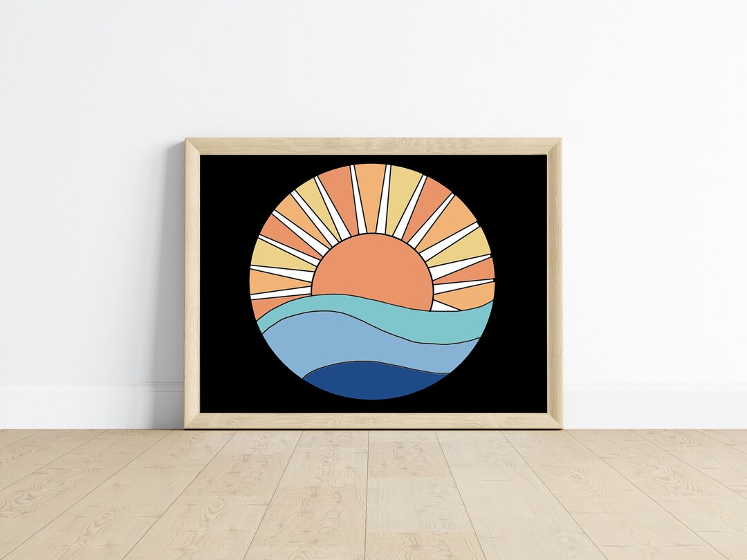 Sunset Wall Art / Abstract Sunset PNG - Etsy