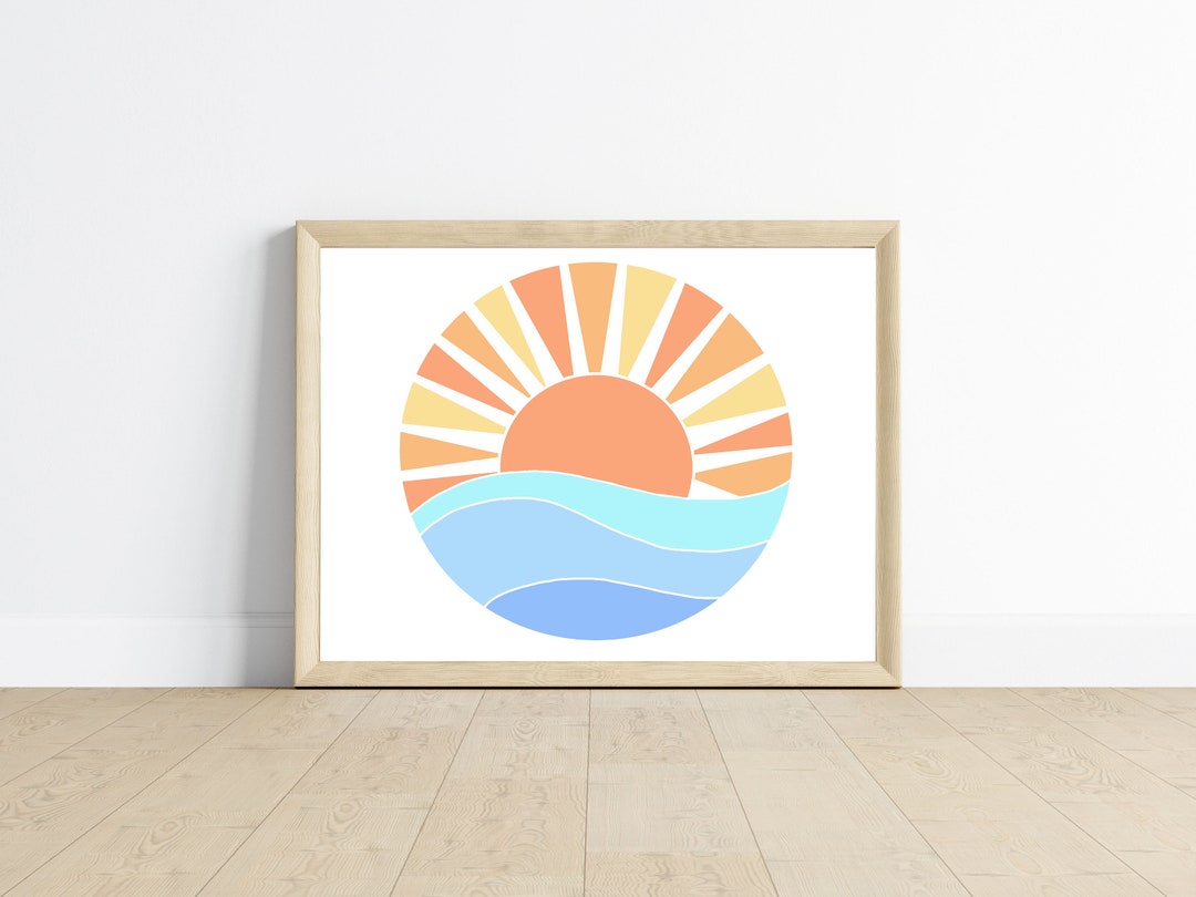 Sunset Wall Art / Abstract Sunset PNG - Etsy