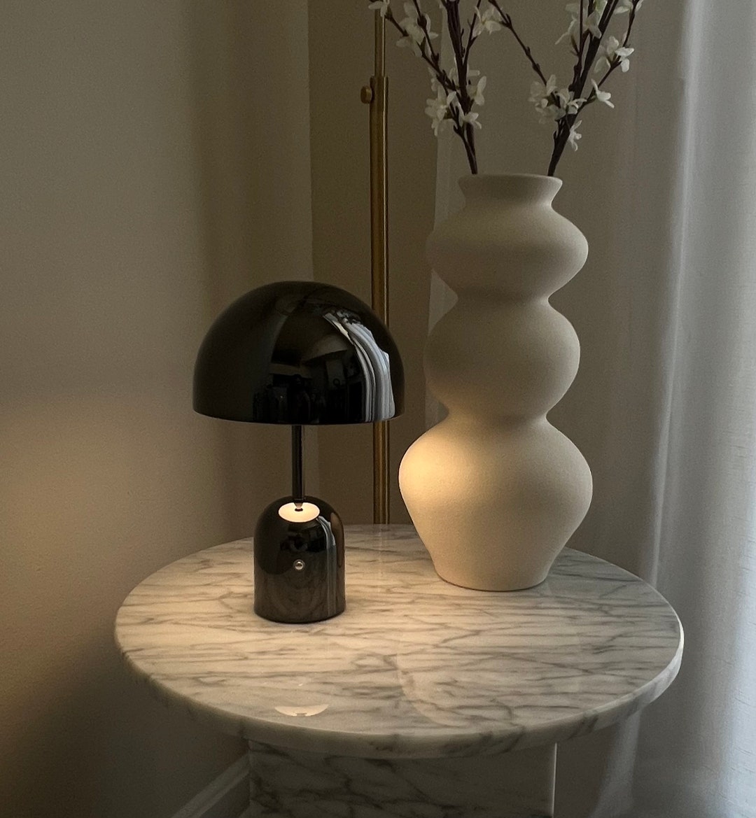 Minimalist Chrome Table Lamp Aesthetic Lamp - Etsy