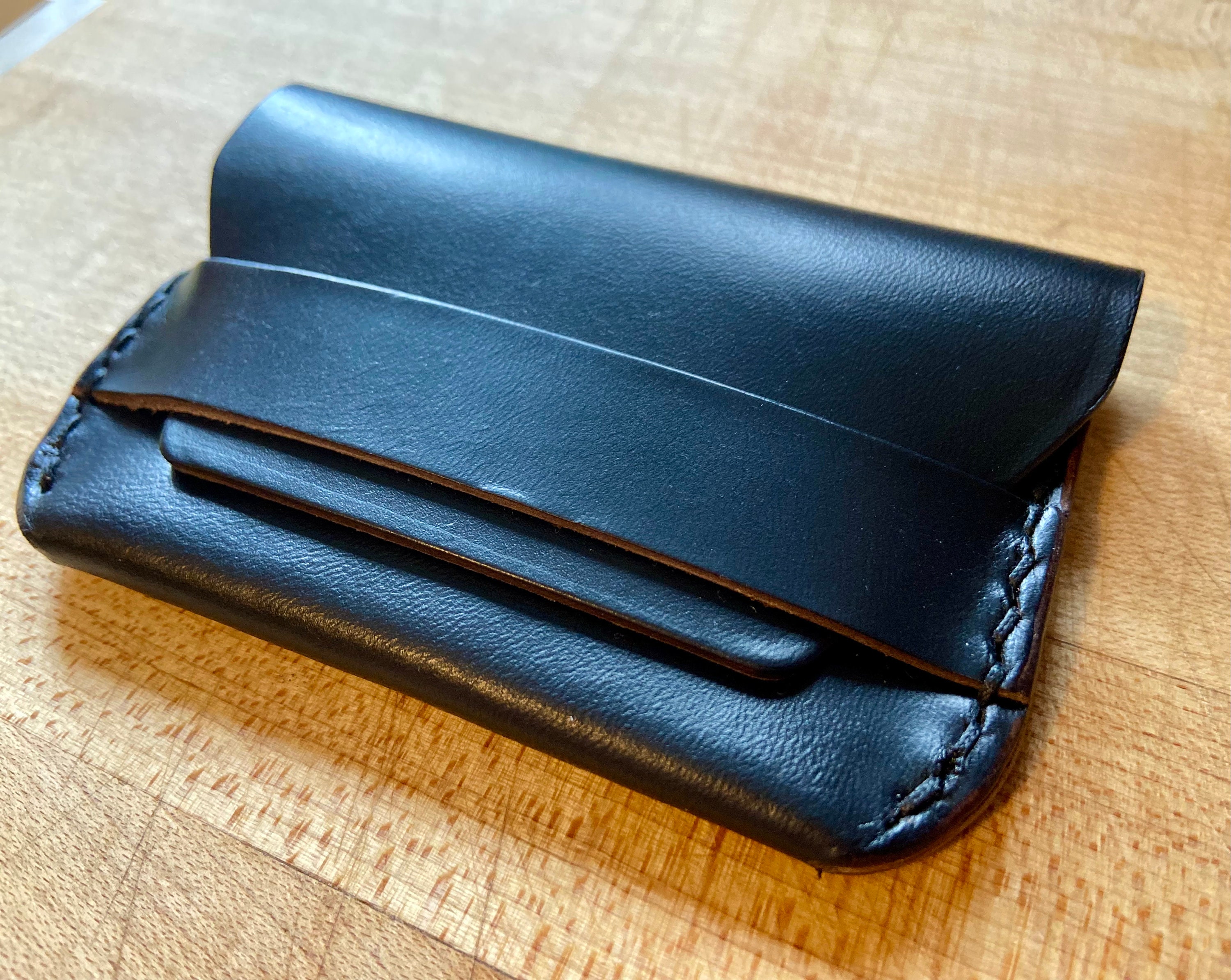 Horween Chromexcel Flap Card Wallet - Etsy