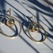 Foucault Pendulum Earrings, Mobile Loops in 18k Gold Plated, XL Jewelry ...