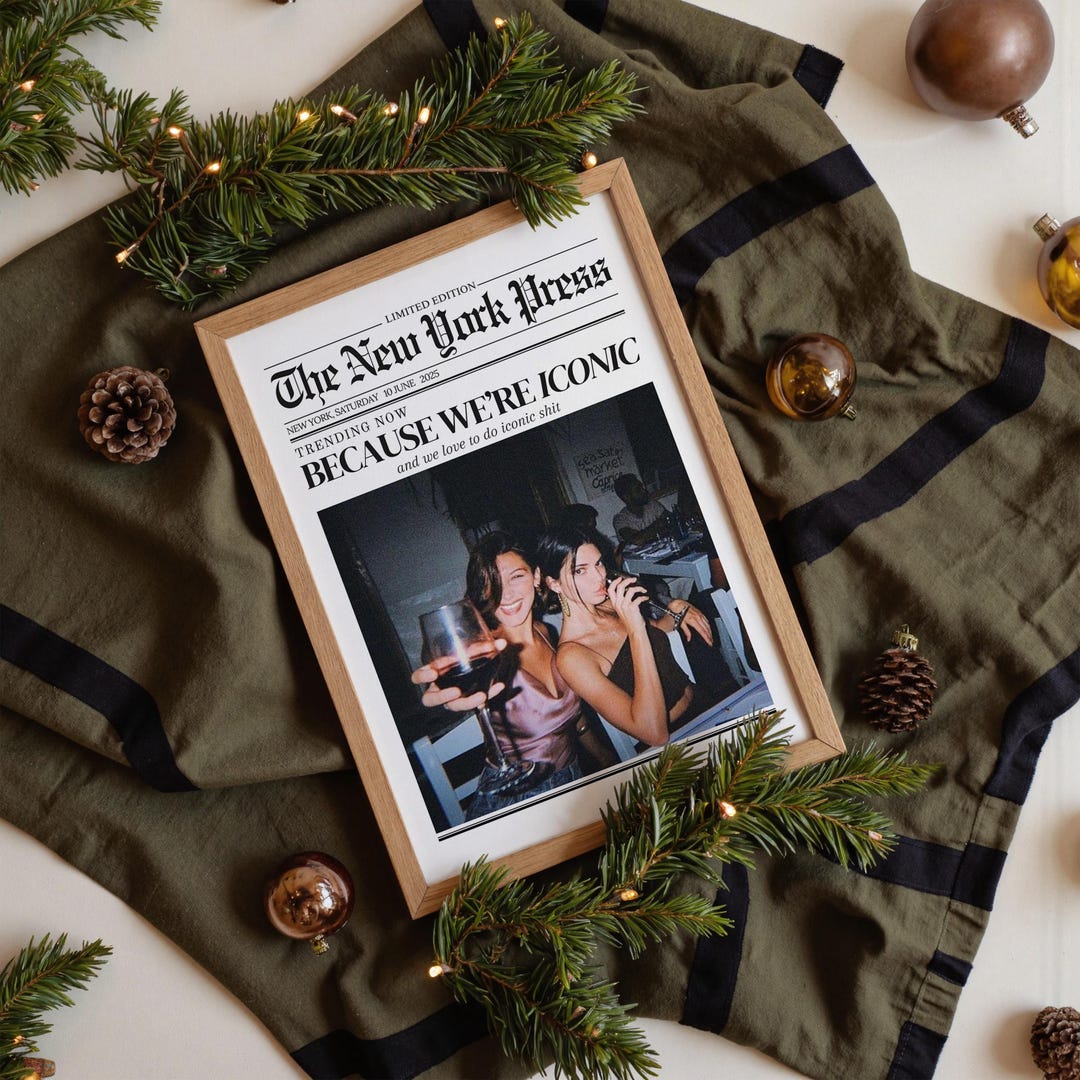 Custom Newspaper Print, Custom Friendship Wall Art, College Dorm, Gift ...
