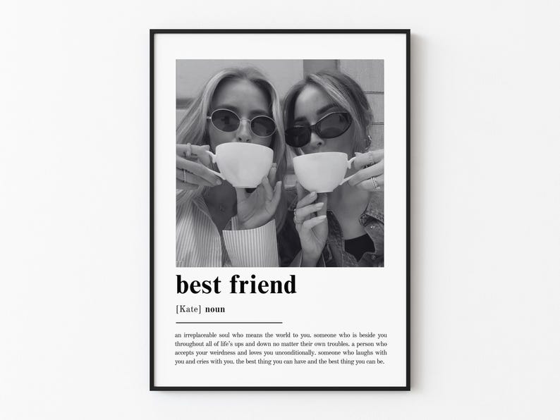 Best Friend Birthday Gift, PERSONALIZED BEST FRIEND Definition Print ...