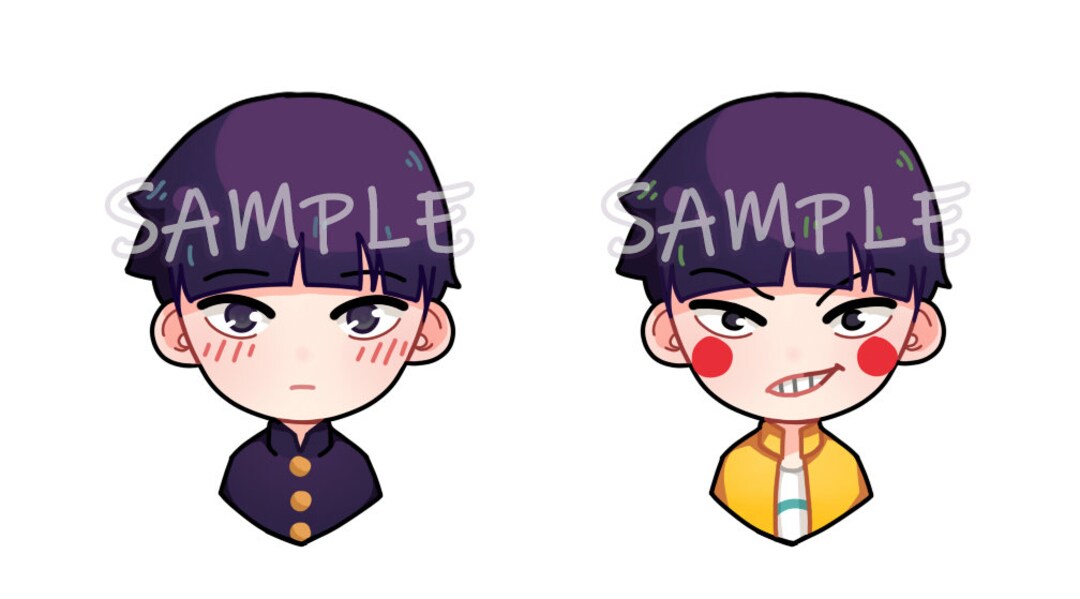 Mob Psycho 100 Dimple Double Sided Holographic Acrylic Keychain Charm ...