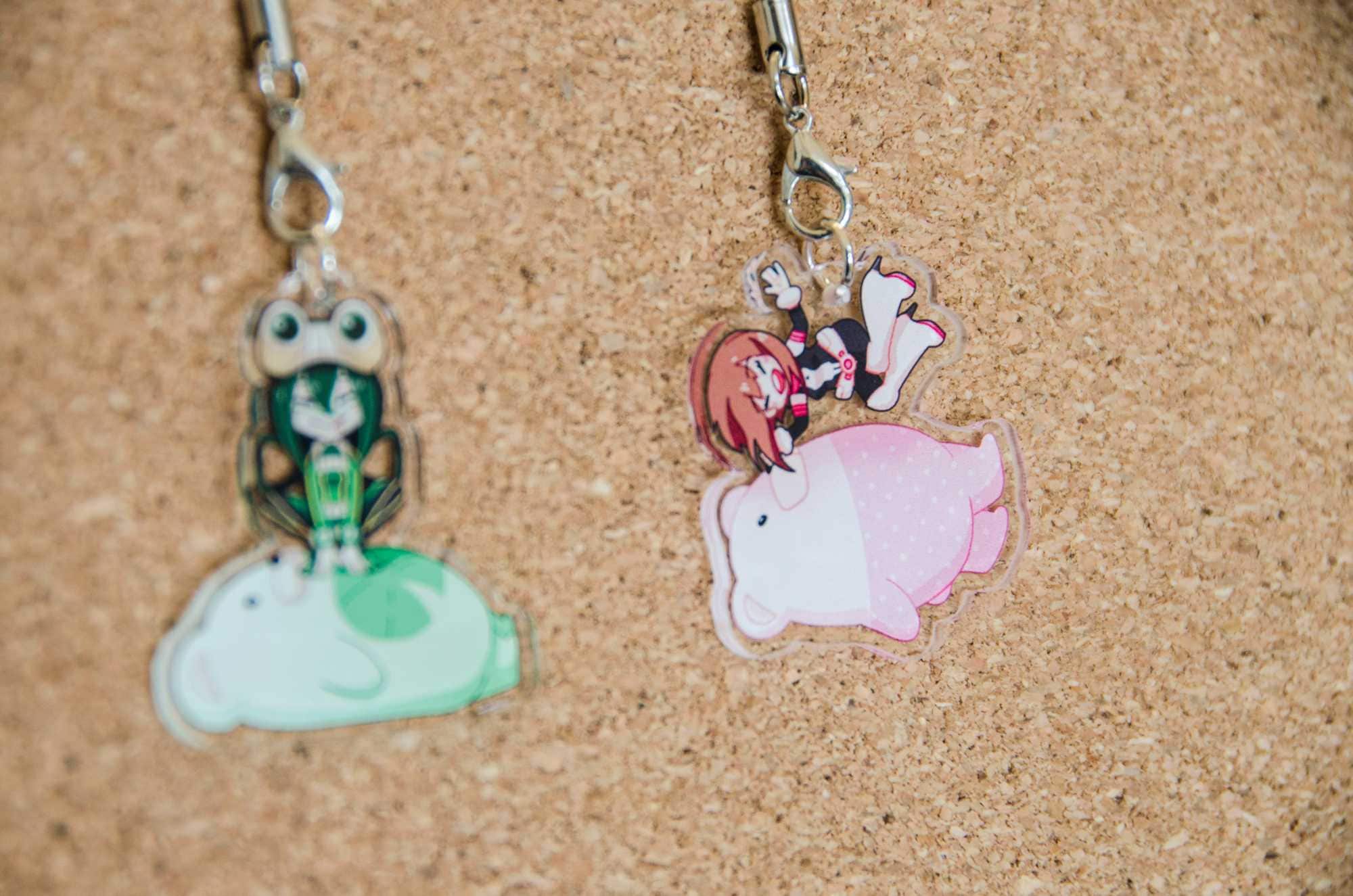 MHA Tsuyu and Uraraka Teddy Bear Acrylic Keychain Charms - Etsy