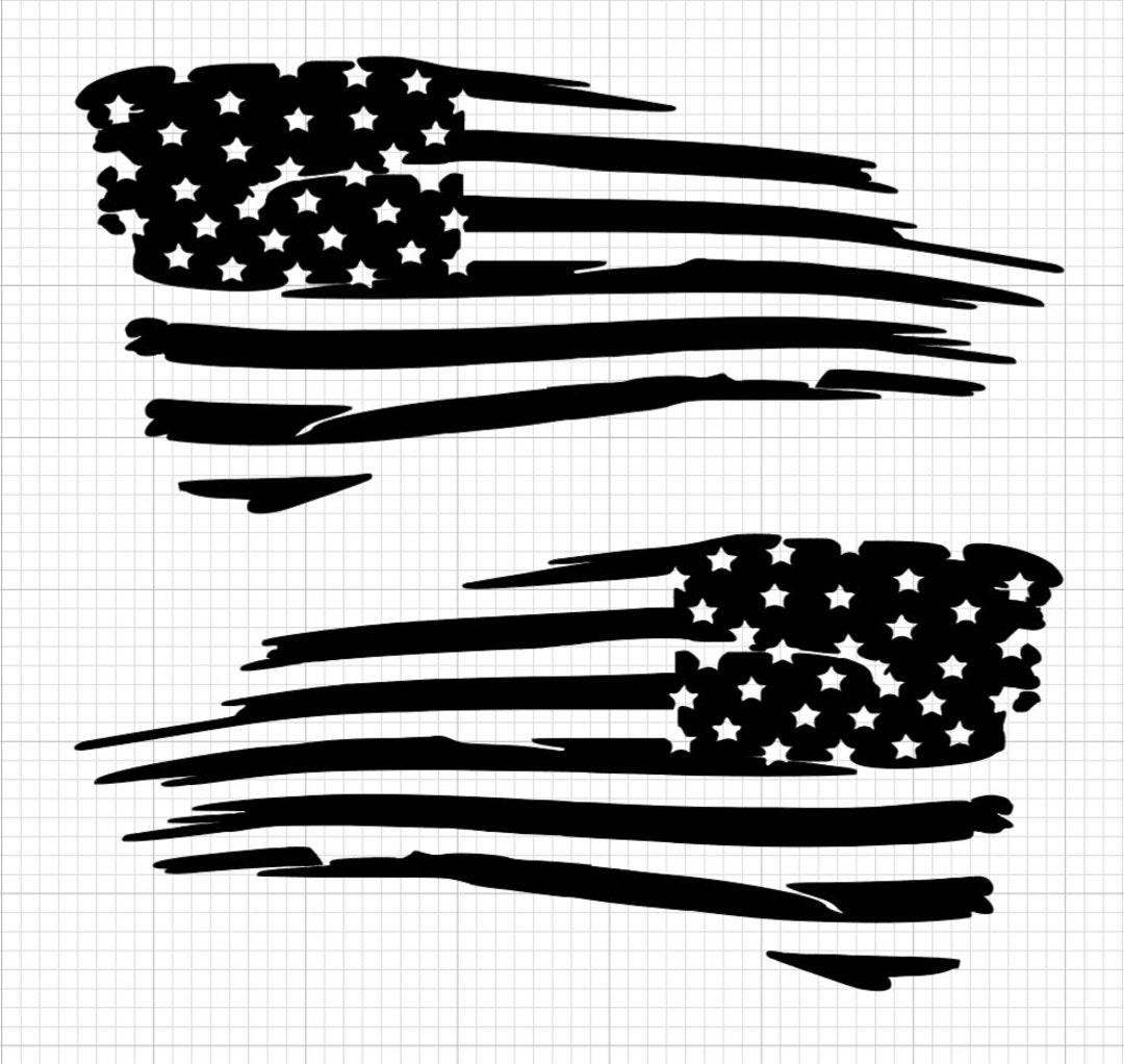 U.S. Flag Permanent Vinyl Stickers, Decal Sticker - Etsy
