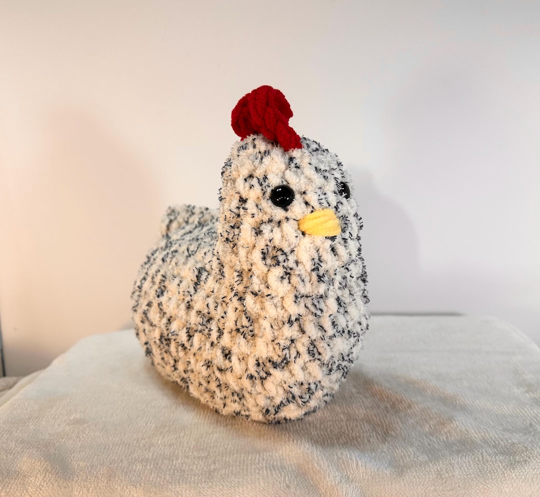 Handmade Crocheted Large Chicken Plushie - Etsy