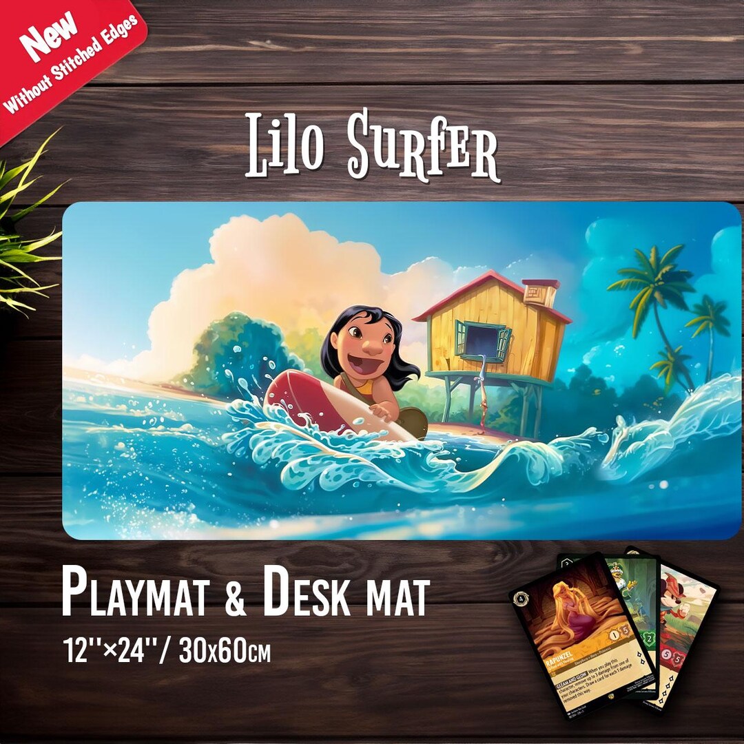 Lilo Surfer - No -zone - Large Desk Pad Protector With Stitched Edges ...