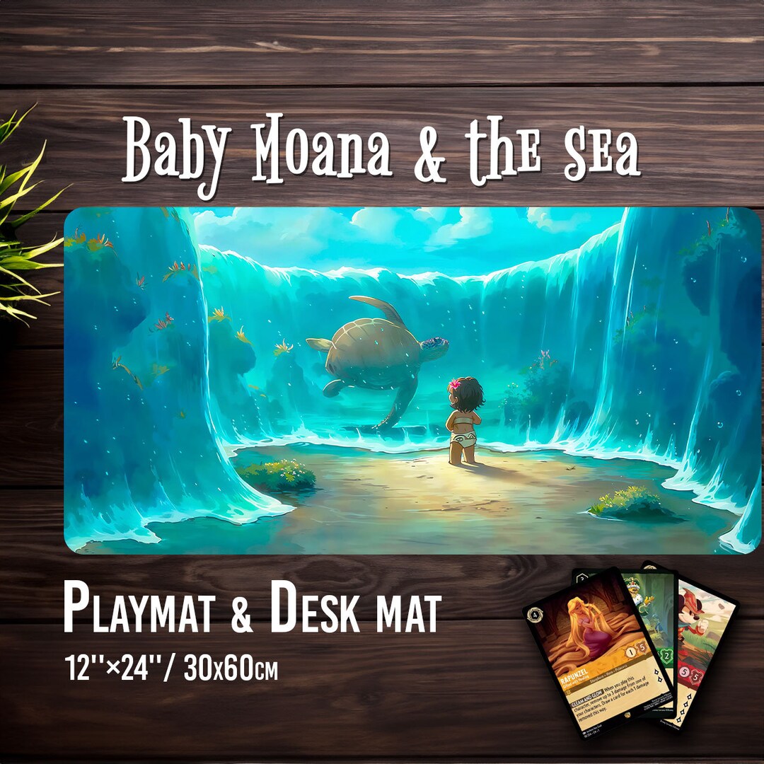 Baby Moana Inspiration Playmat - Lorcana Card Game With Zone Option ...