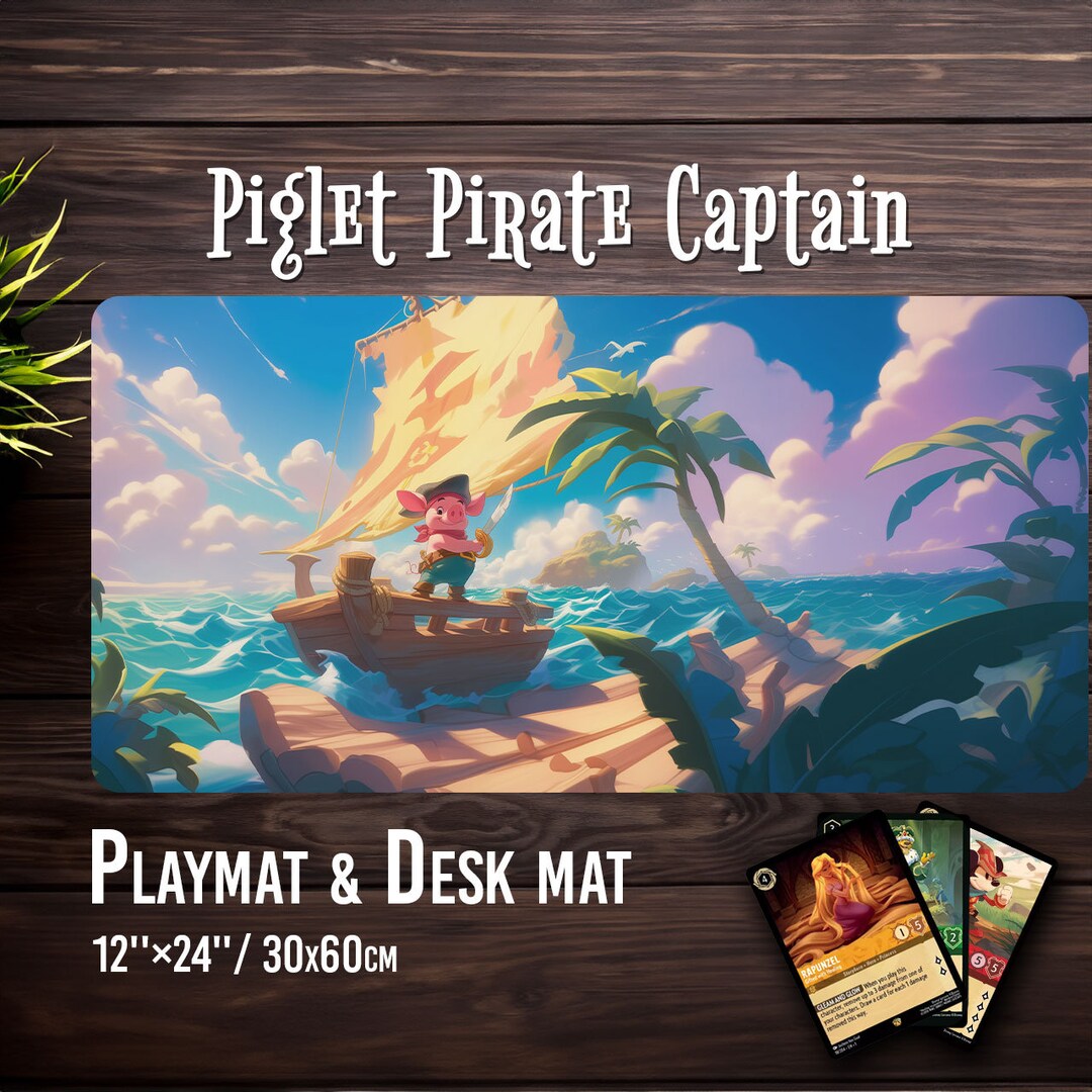 Piglet Pirate Captain - Lorcana TCG Playmat - Zone Options - Desk Mat ...