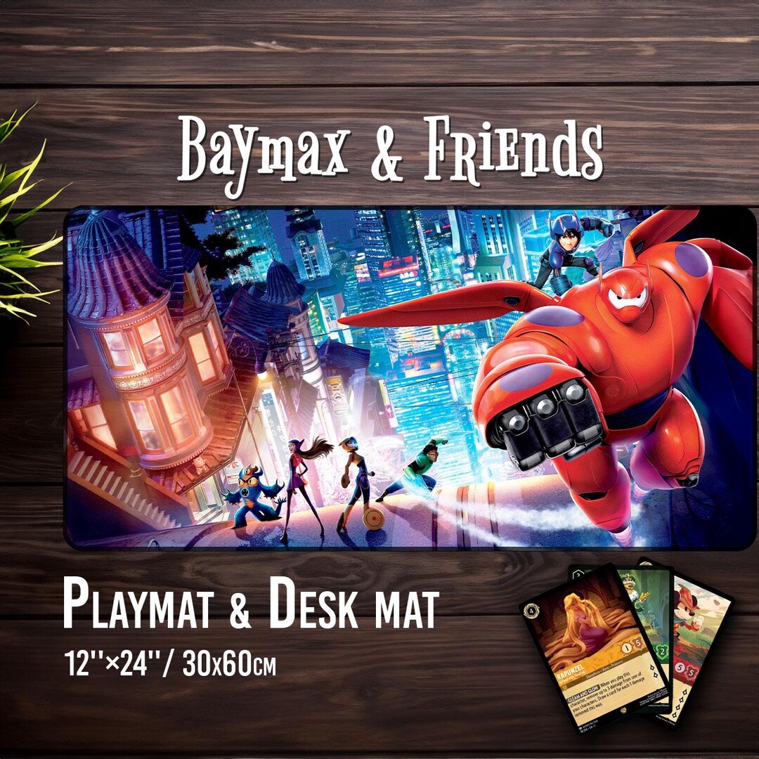 Playmat Baymax and Friends - Lorcana Card Game Mat With Zone Option ...
