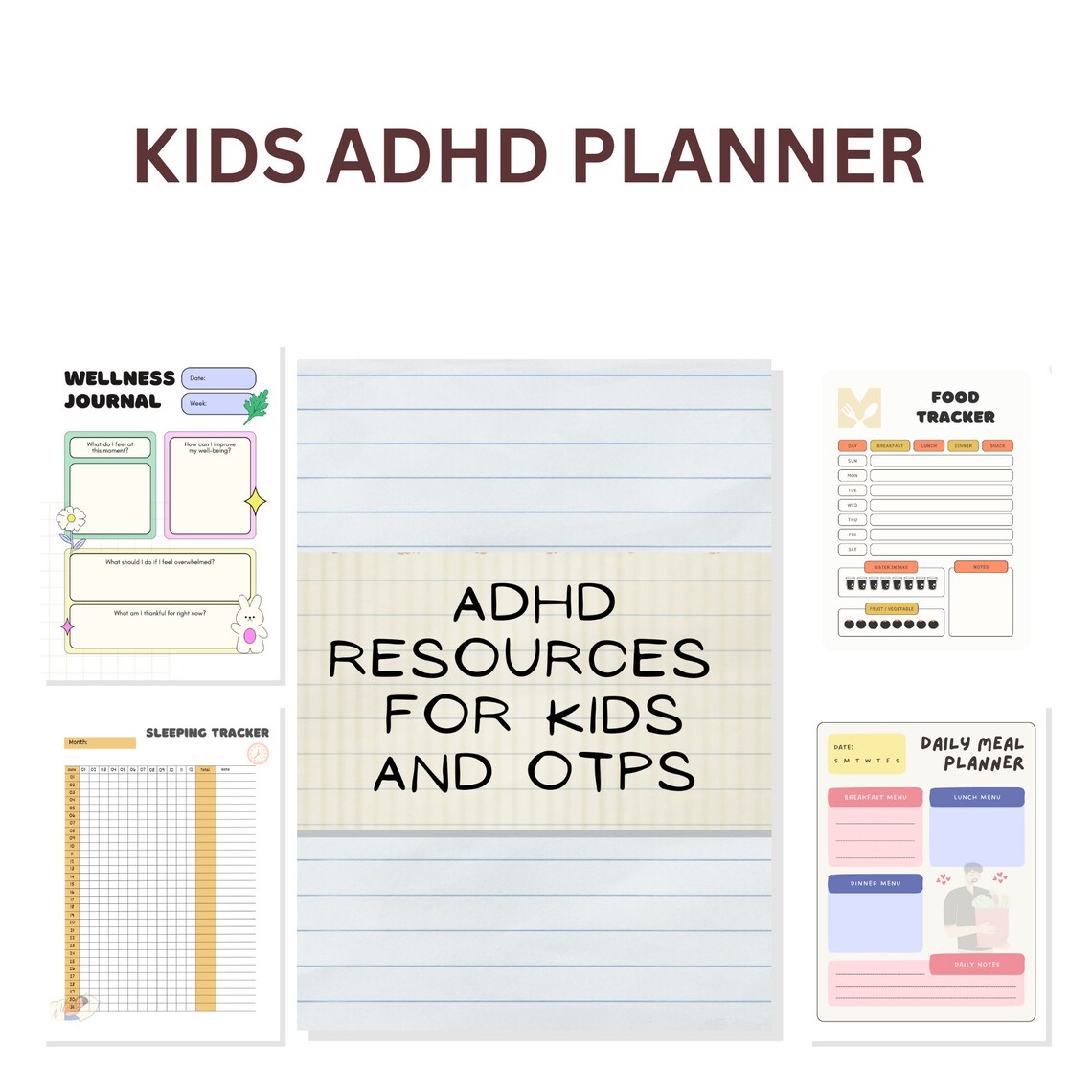 Adhd Planner for Kids Planner Printable Adhd Planner Adhd Student ...