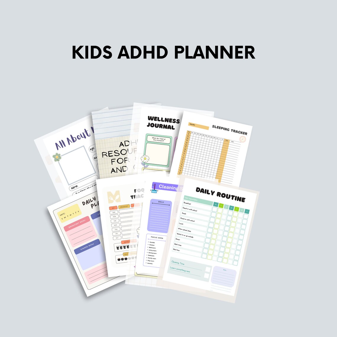 Adhd Planner for Kids Planner Printable Adhd Planner Adhd Student ...