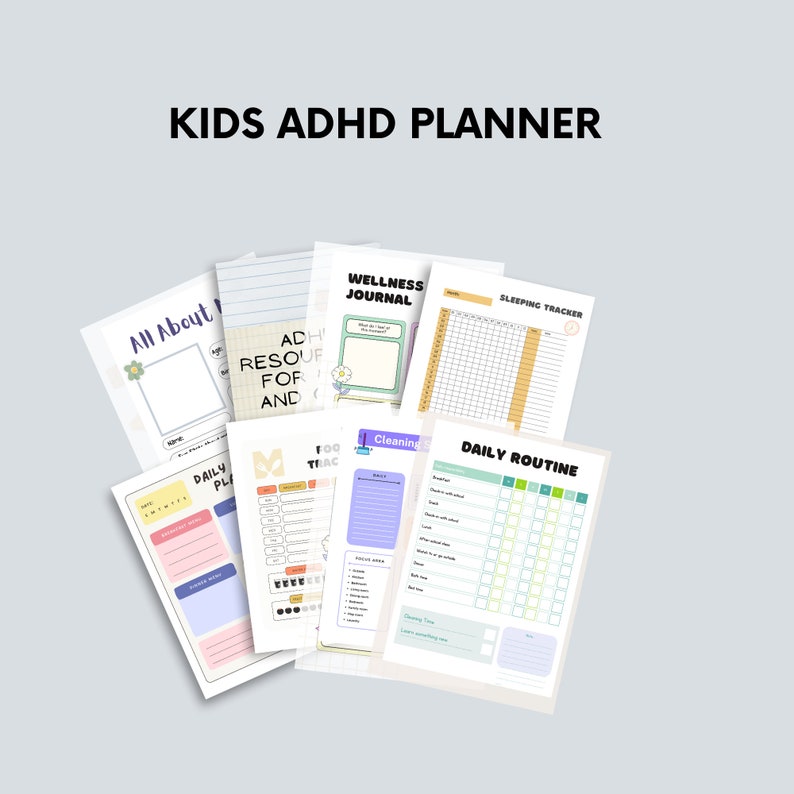 Adhd Planner for Kids Planner Printable Adhd Planner Adhd Student ...