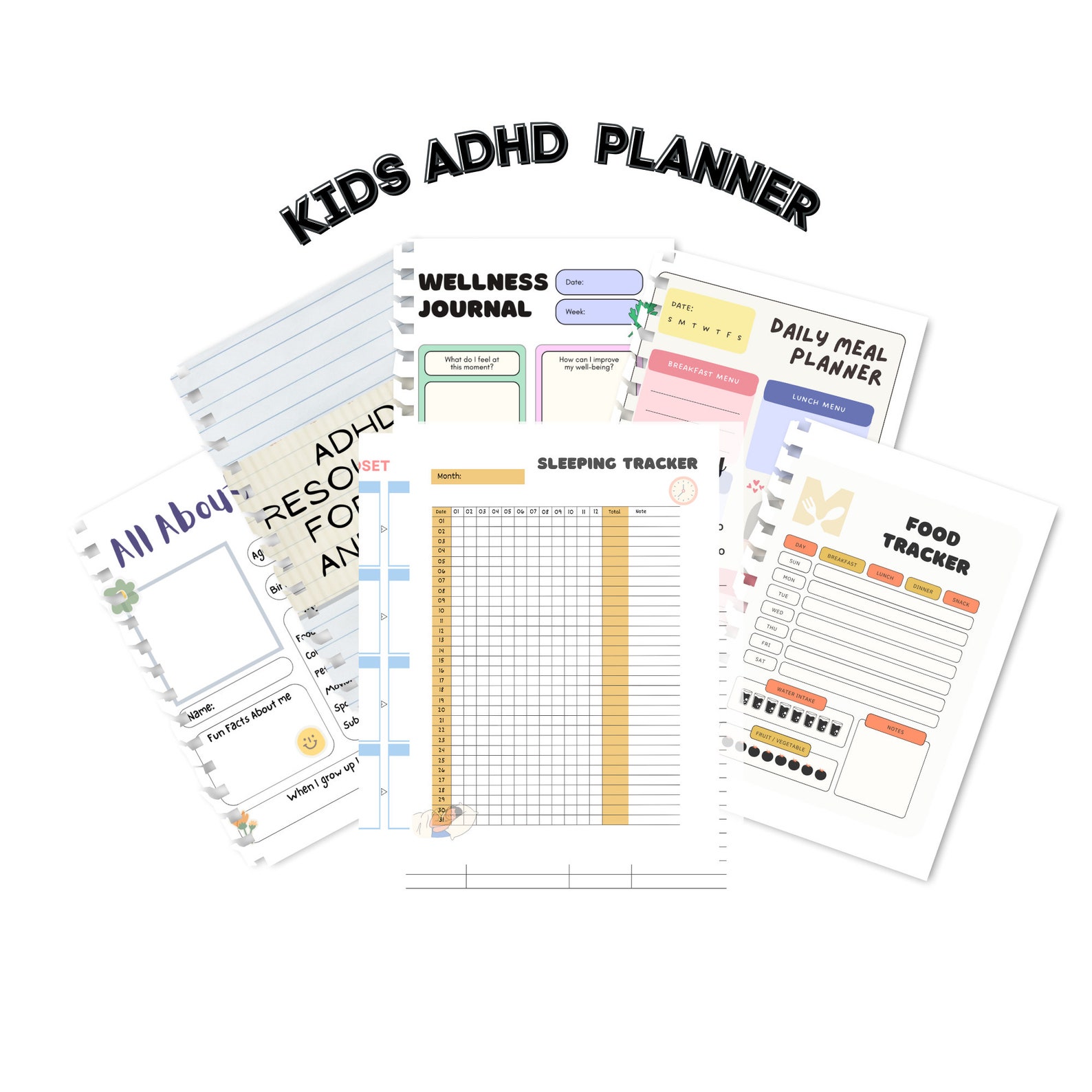 Adhd Planner for Kids Planner Printable Adhd Planner Adhd Student ...