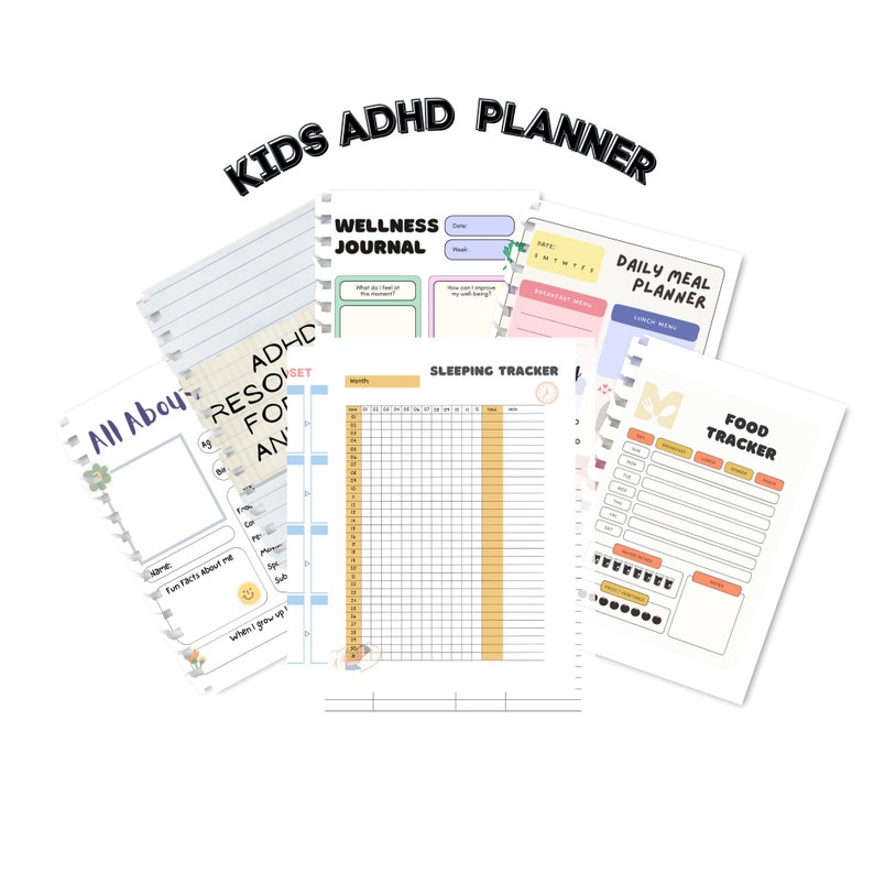 Adhd Planner for Kids Planner Printable Adhd Planner Adhd Student ...
