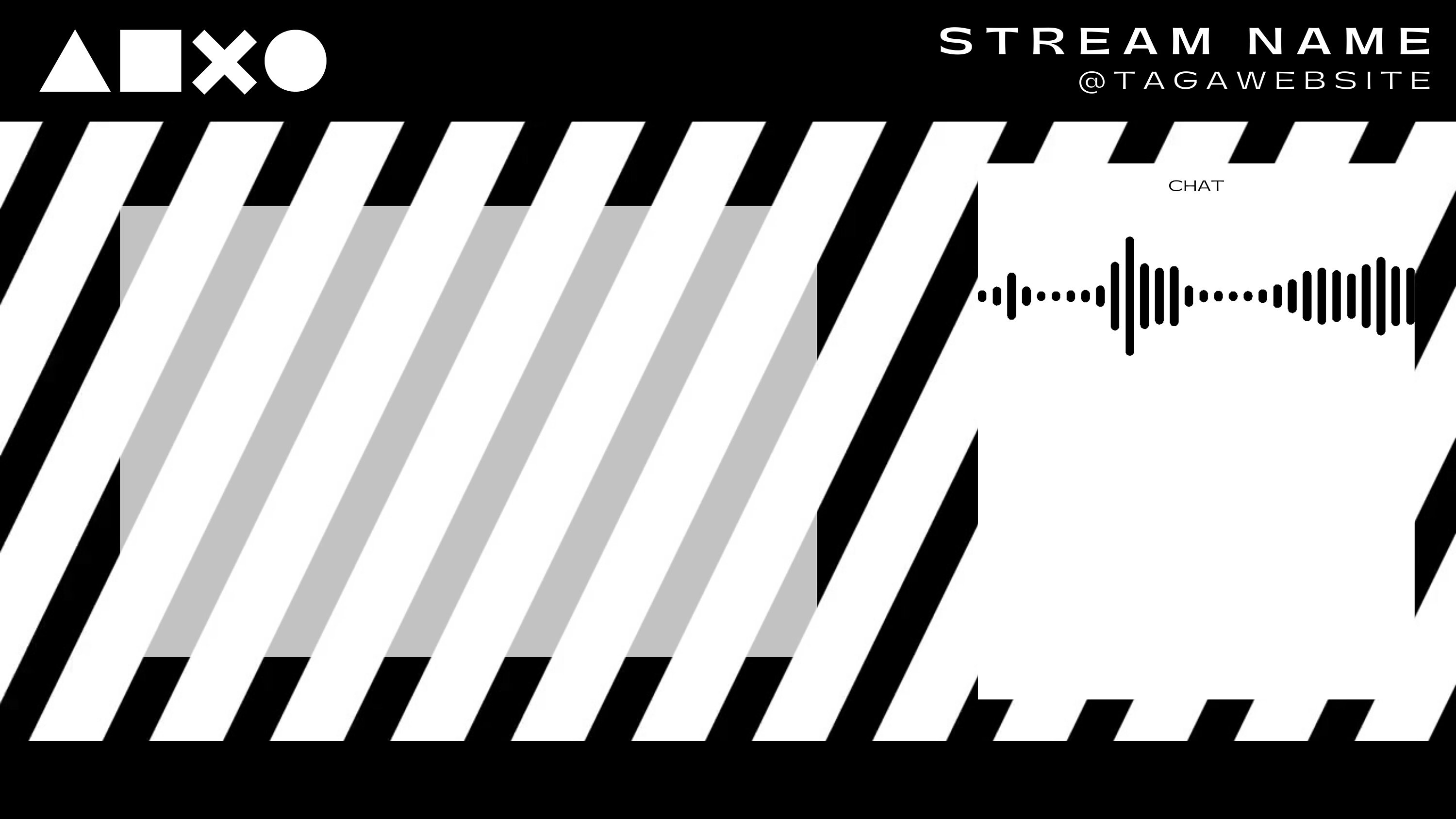 Animated Black and White Stream Overlay, Twitch Overlay, Customizable ...