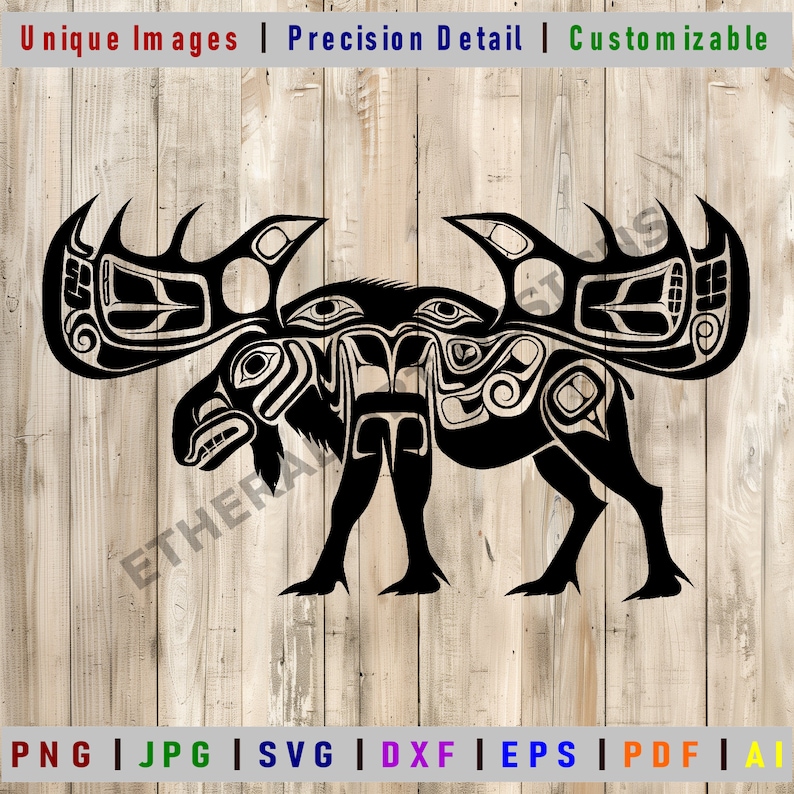 Moose SVG Canadian Native Art Alaskan Native Art Cricut Cut File Moose ...