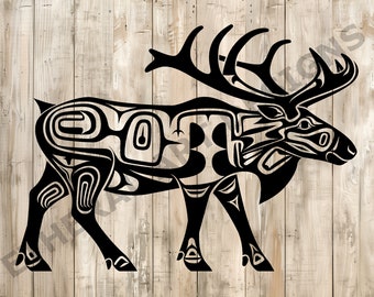 Bear SVG Bear DXF Inuit Art Alaskan Native Art Cricut Cut File Digital ...