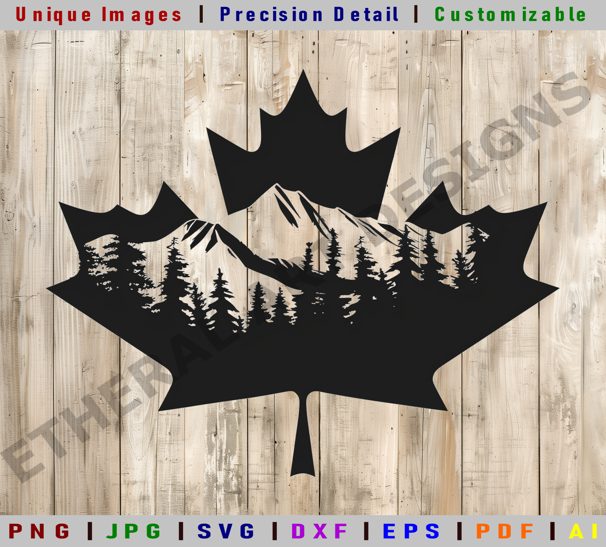 Maple Leaf Art SVG Canadian Native Art Cricut Cut File CNC DXF Digital ...