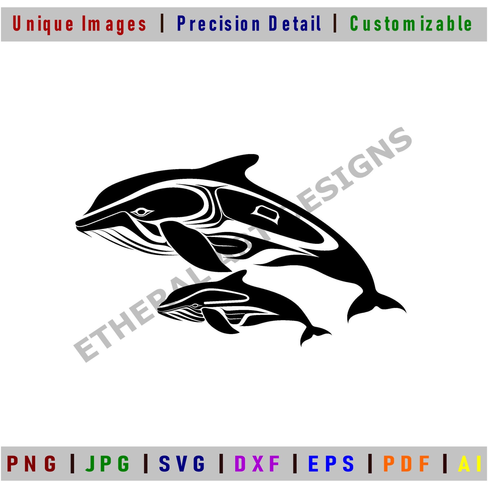 Whale SVG Whale DXF Inuit Art Alaskan Native Art Cricut Cut File ...