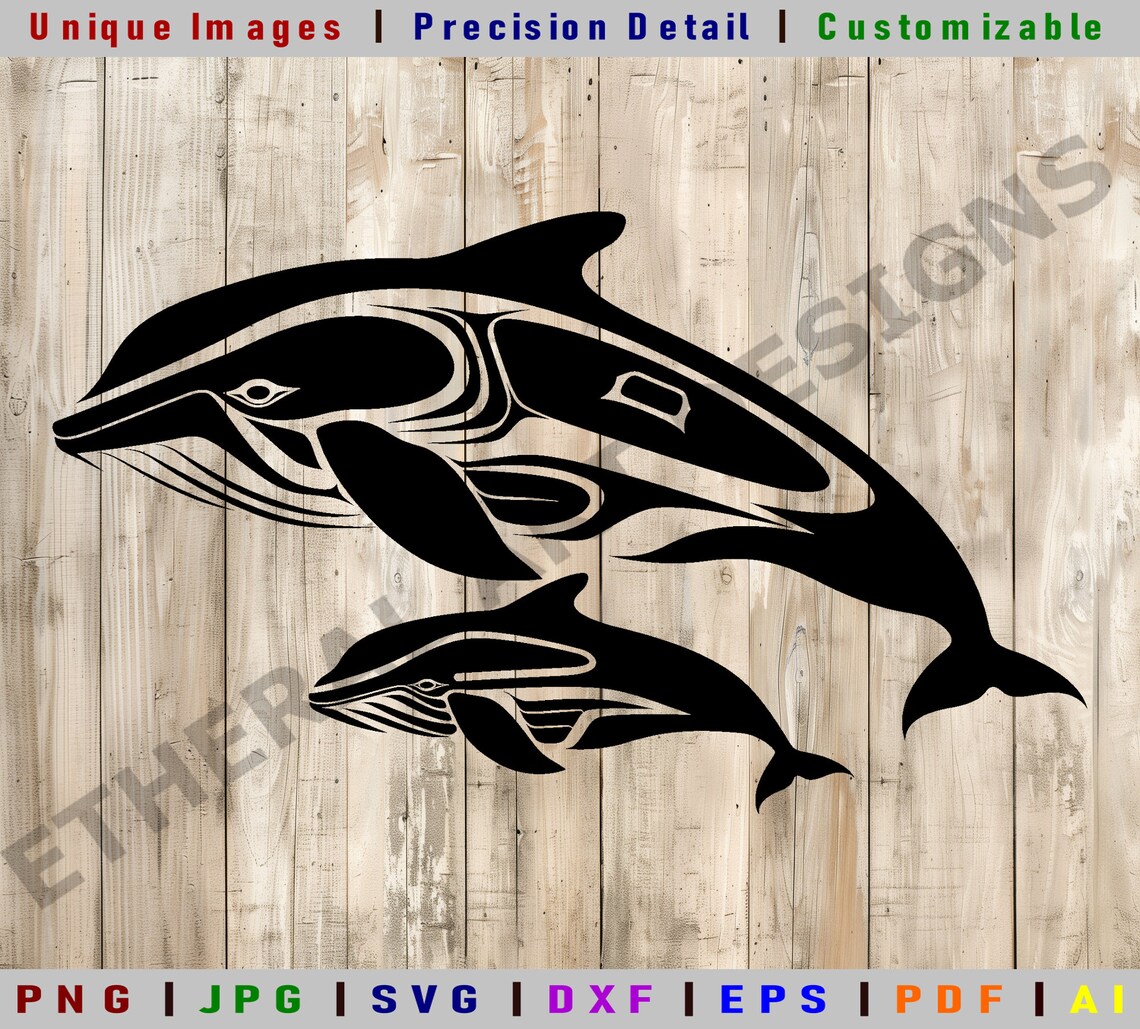 Whale SVG | Whale DXF | Inuit Art | Alaskan Native Art | Cricut Cut ...