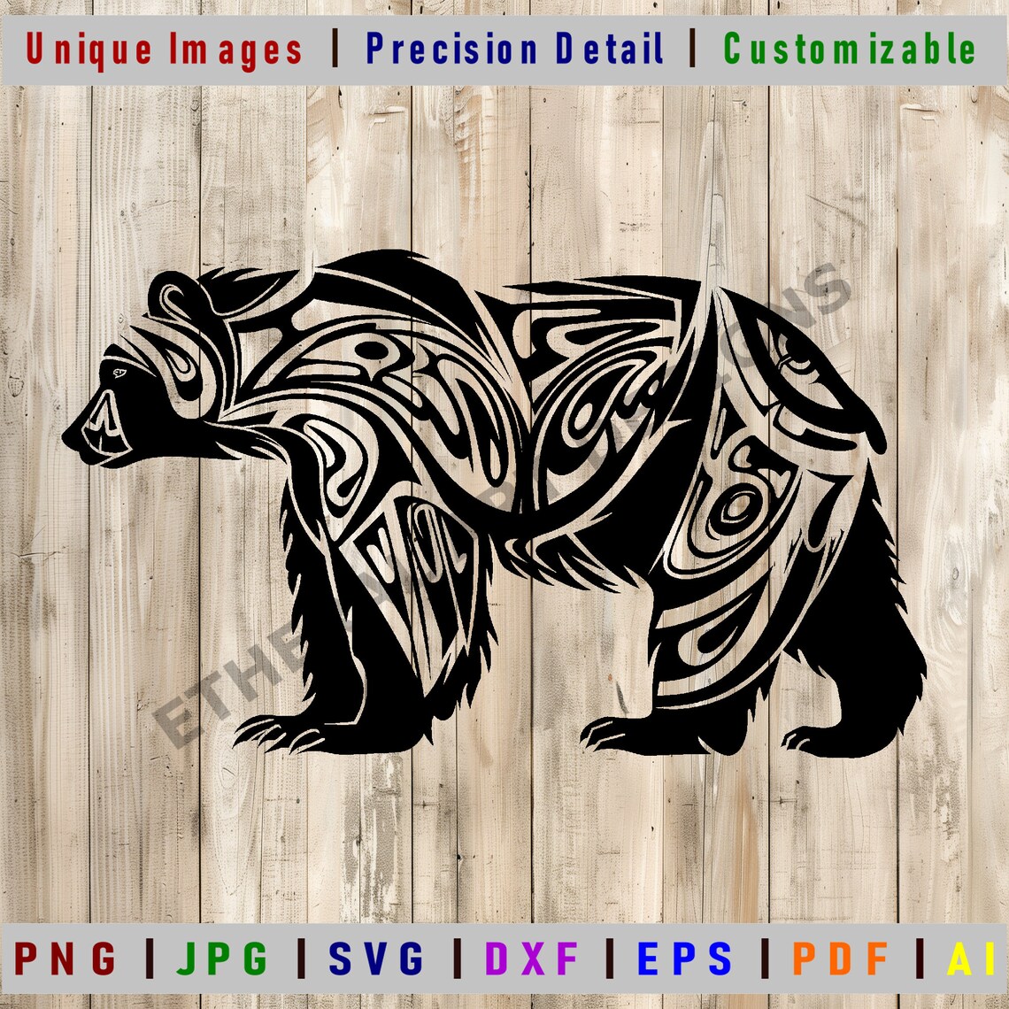 Bear SVG | Canadian Native Art | Alaskan Native Art | Cricut Cut File ...
