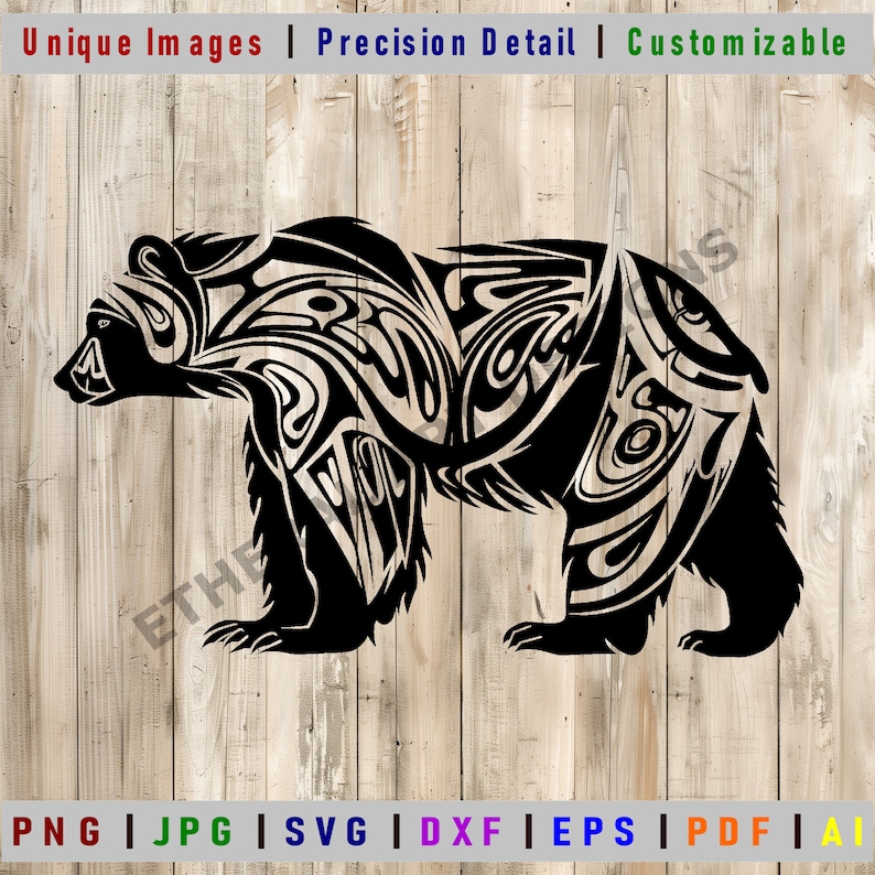 Bear SVG | Canadian Native Art | Alaskan Native Art | Cricut Cut File ...