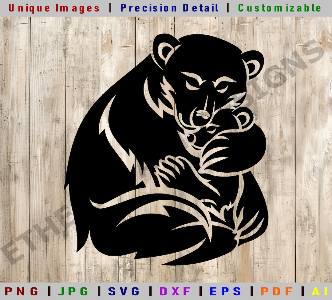 Bear Cub SVG Baby Bear SVG Inuit Art Alaskan Native Art Cricut Cut File ...
