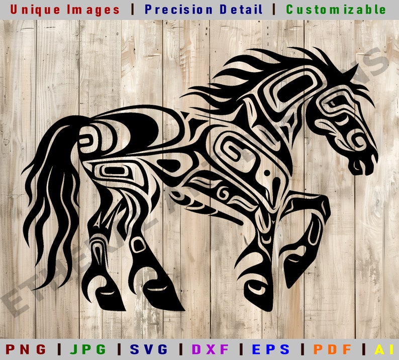Horse SVG Canadian Native Art Alaskan Native Art Cricut Cut File Horse ...